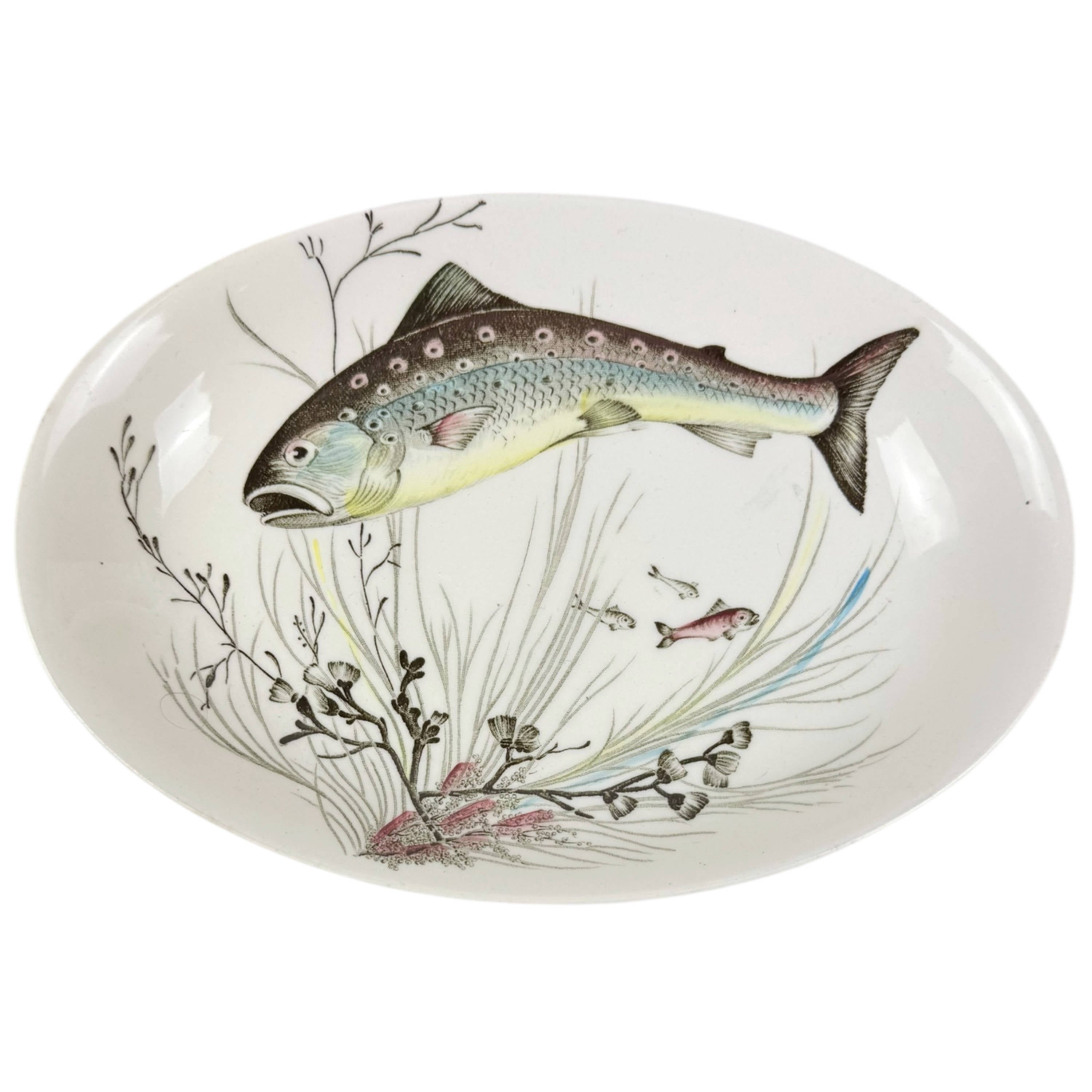 Vintage 1950s Johnson Brothers Fish Pattern Relish Bowl or Gravy Under ...