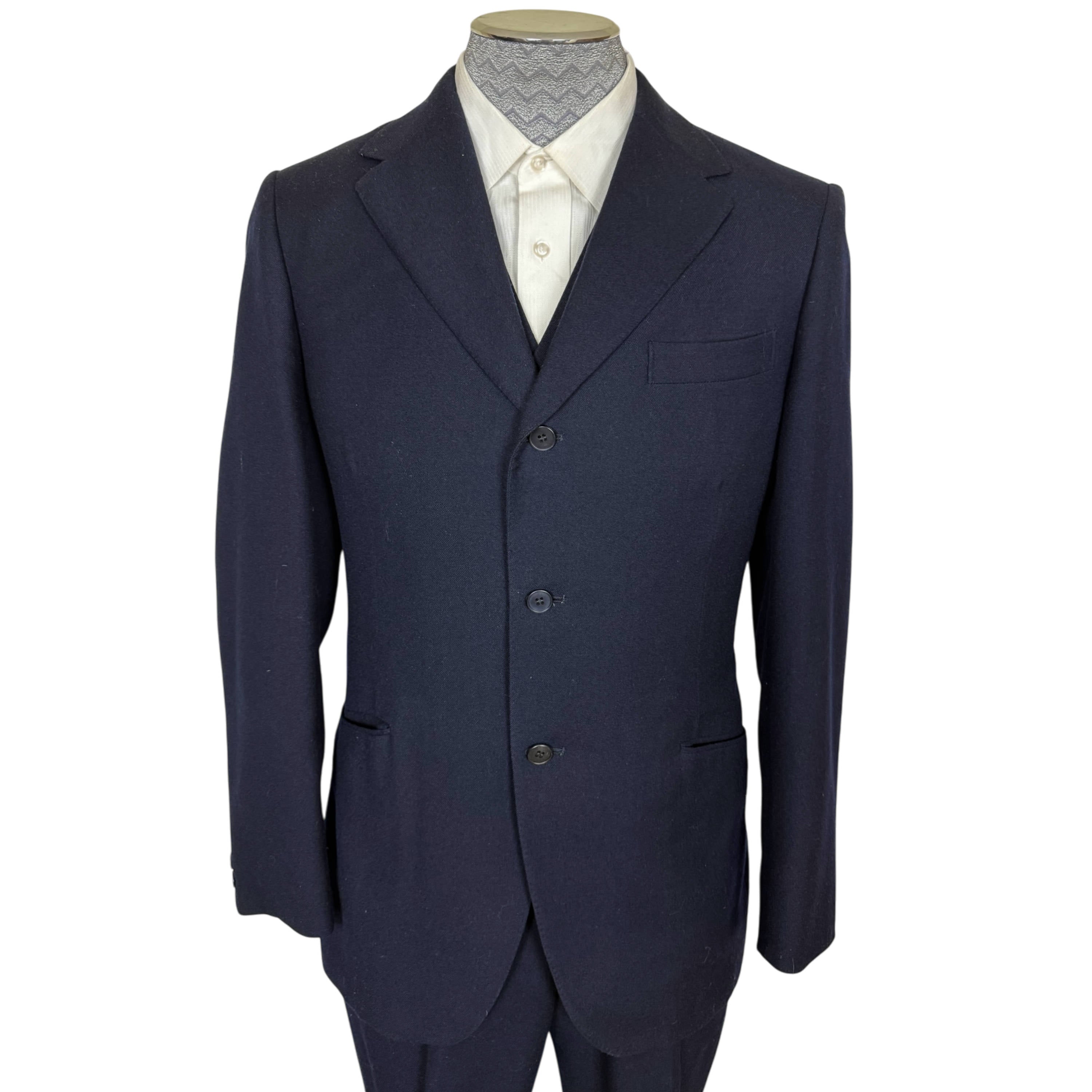 1920s Mens Ulster Winter Coat Melton Wool Overcoat - Medium