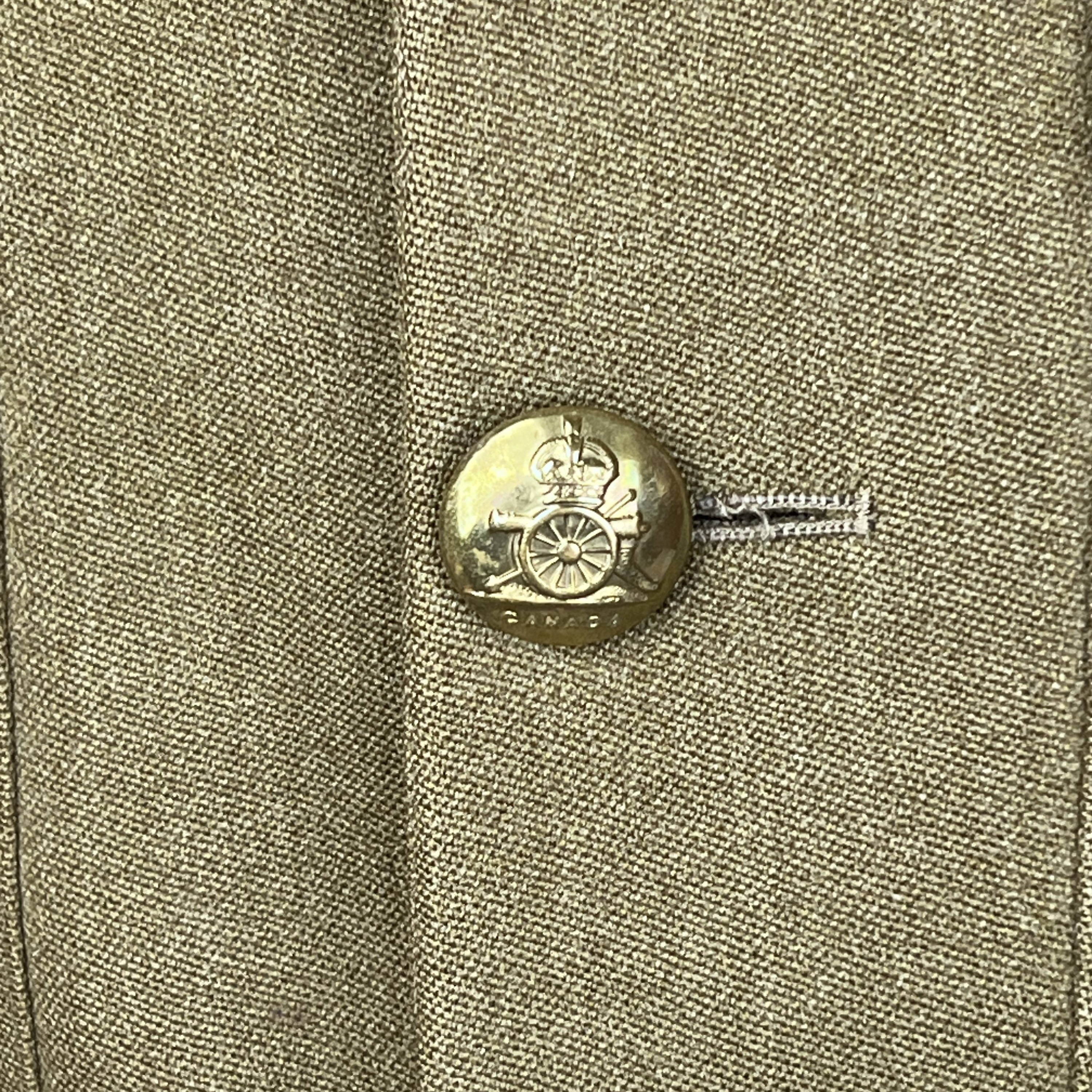 WWII Canadian Officer WW2 RCA Uniform Tunic Jacket 1940 w ID