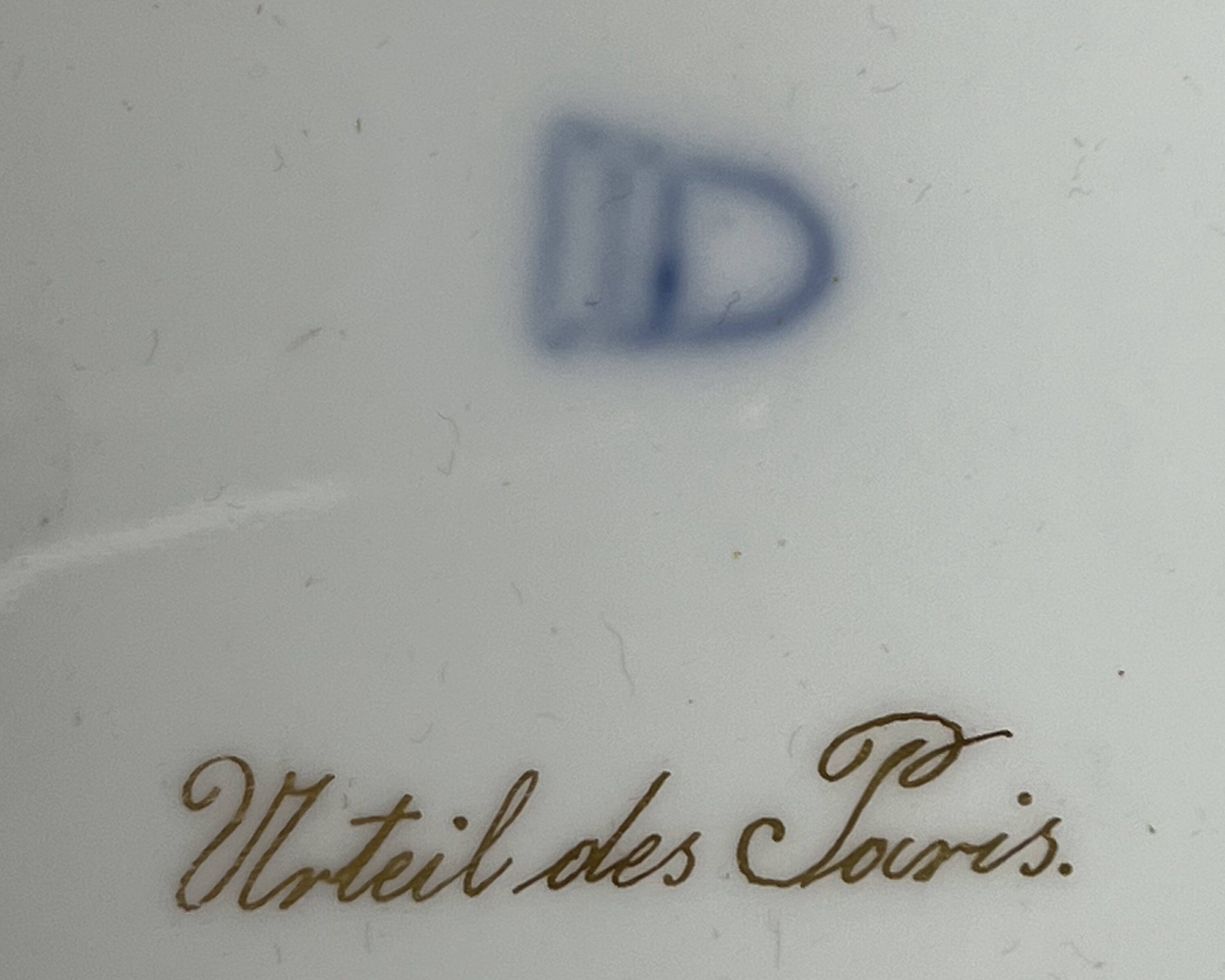Antique Royal Vienna Porcelain Plate Judgment of Paris Beehive Mark