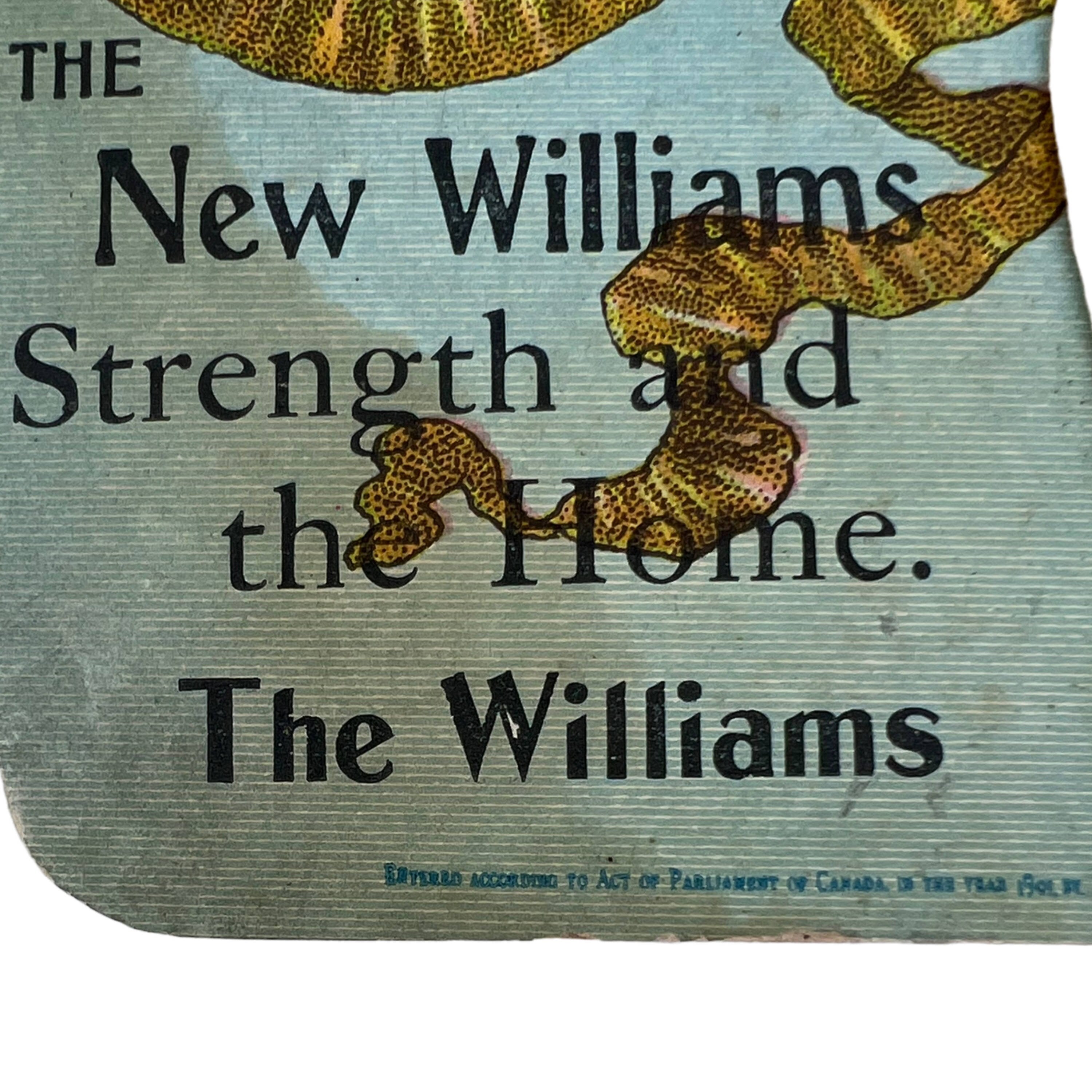 Antique Sewing Machine Advertising Fan Ad New Williams 1901 Montreal ...