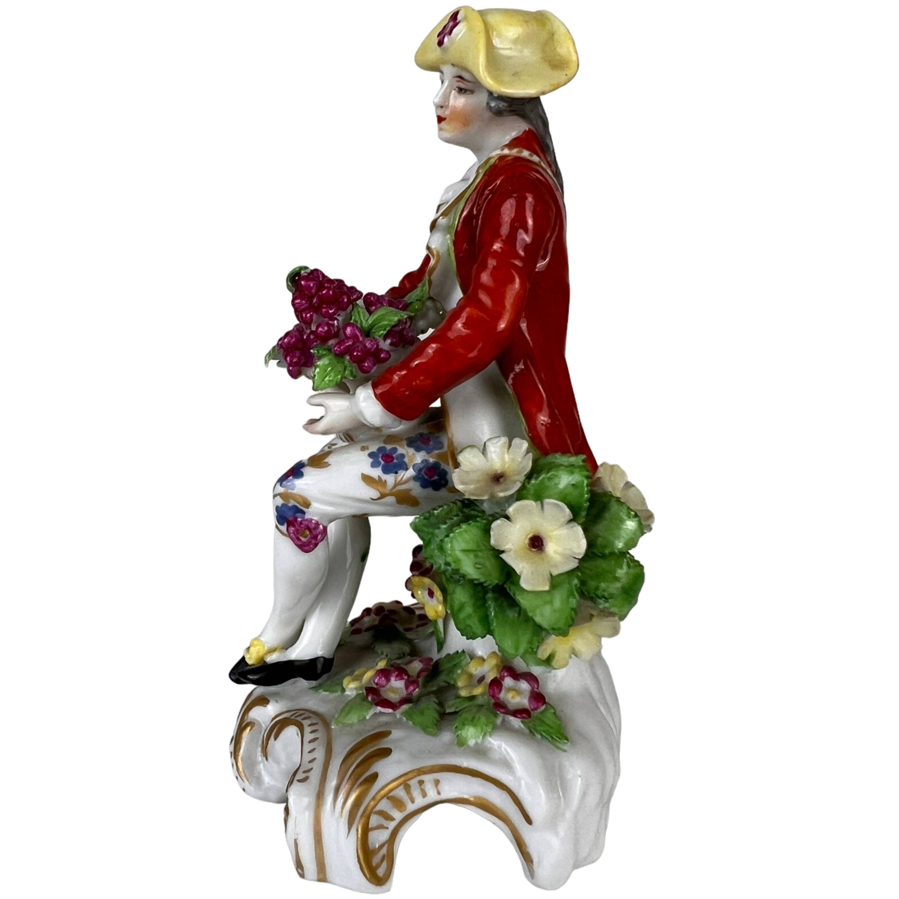 Antique French Porcelain Figurine Edme Samson Chelsea Gold Anchor Mark ...