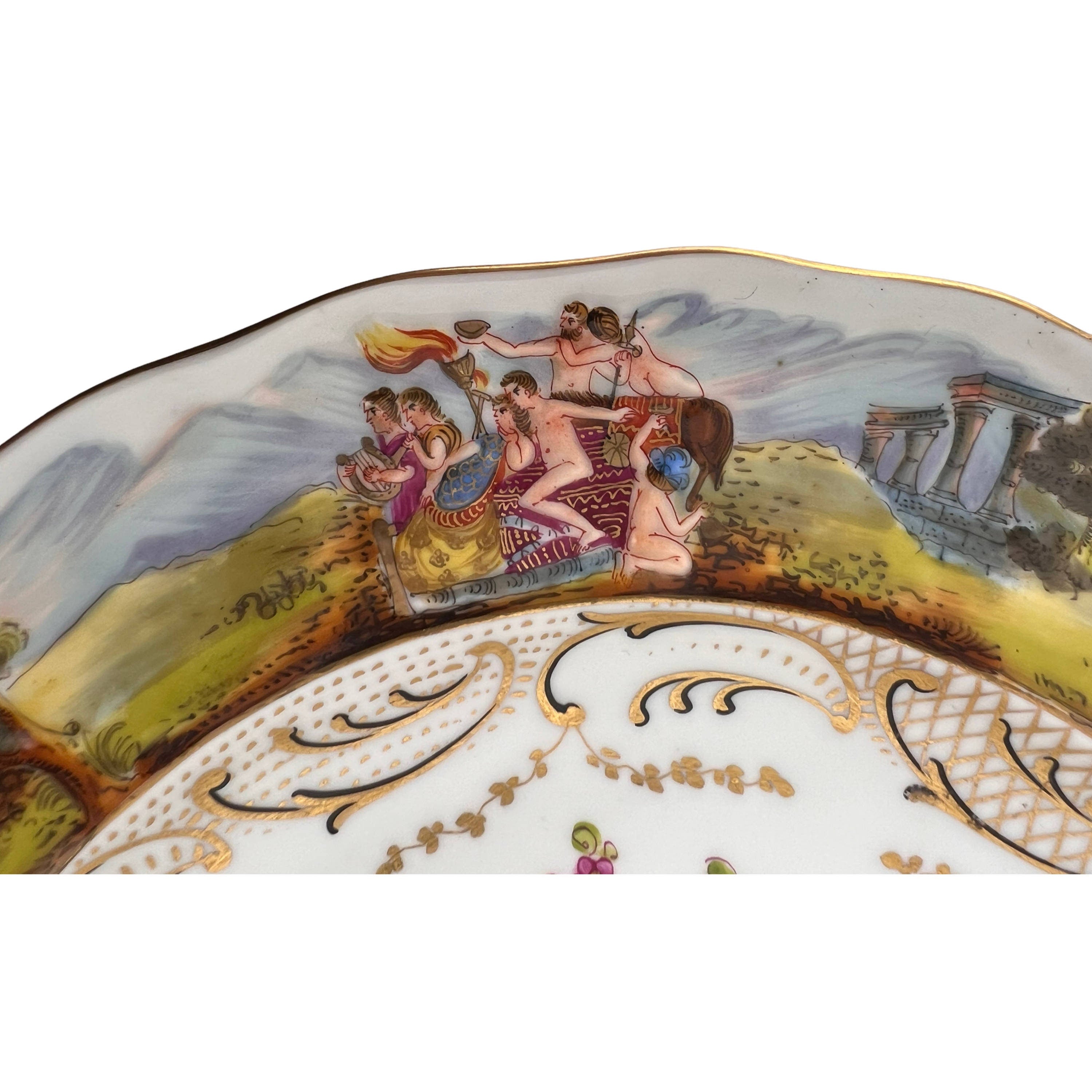 Antique Capodimonte Porcelain Plate Italian Neo-Classic Scenes Hand ...