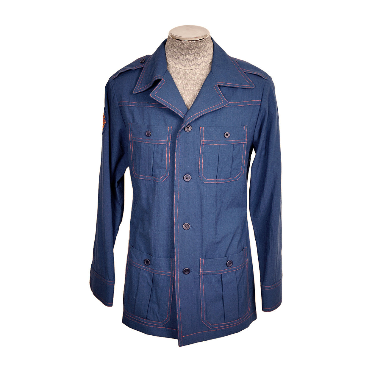 Vintage 1970s CBC News Reporter Safari Shirt w Logo Patch