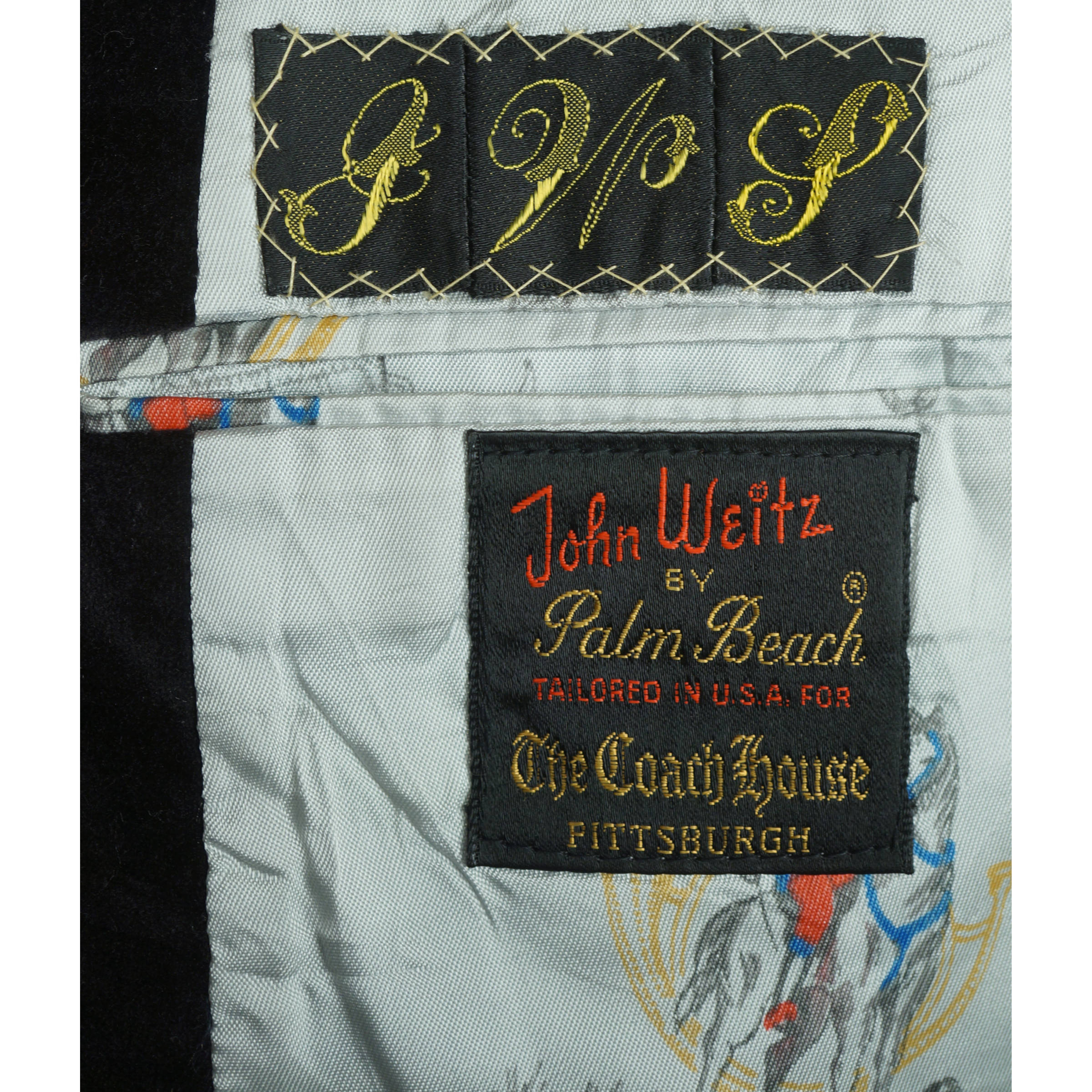Vintage 70s Mens Velvet Jacket John Weitz by Palm Beach XL