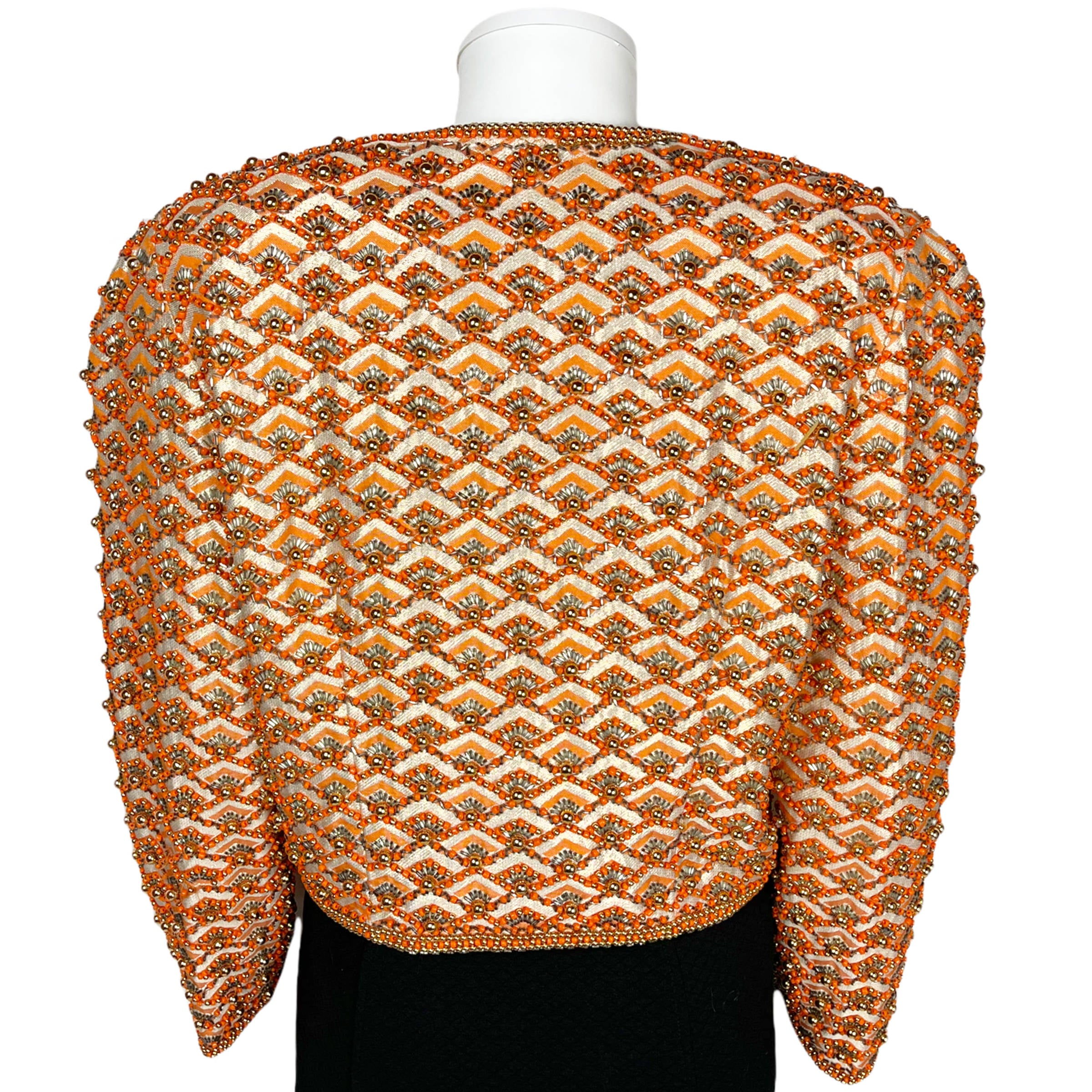 Vintage 1980s Jean Muir Dress - Black Rayon Jersey w Pink Sequins