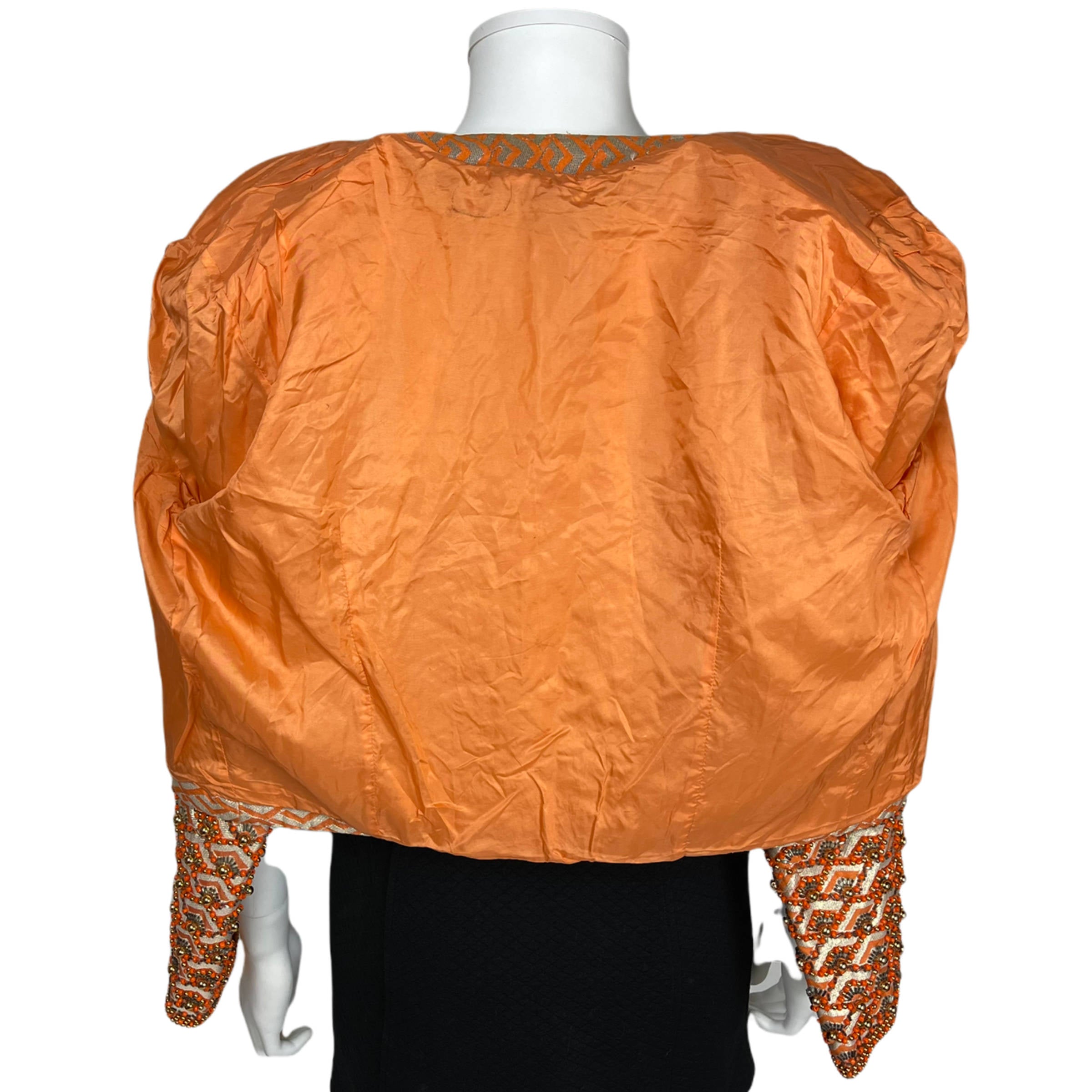 Vintage 1980s Jean Muir Dress - Black Rayon Jersey w Pink Sequins