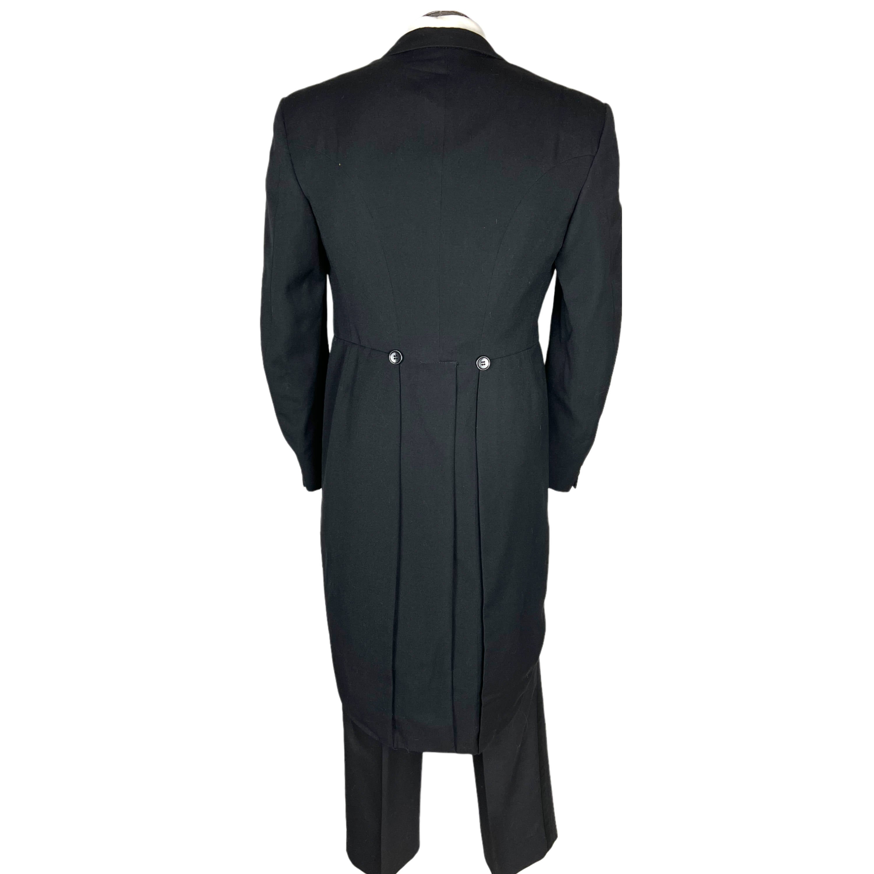 1940s 50s Vintage Tuxedo Tails Formal Tailcoat Bond Clothes