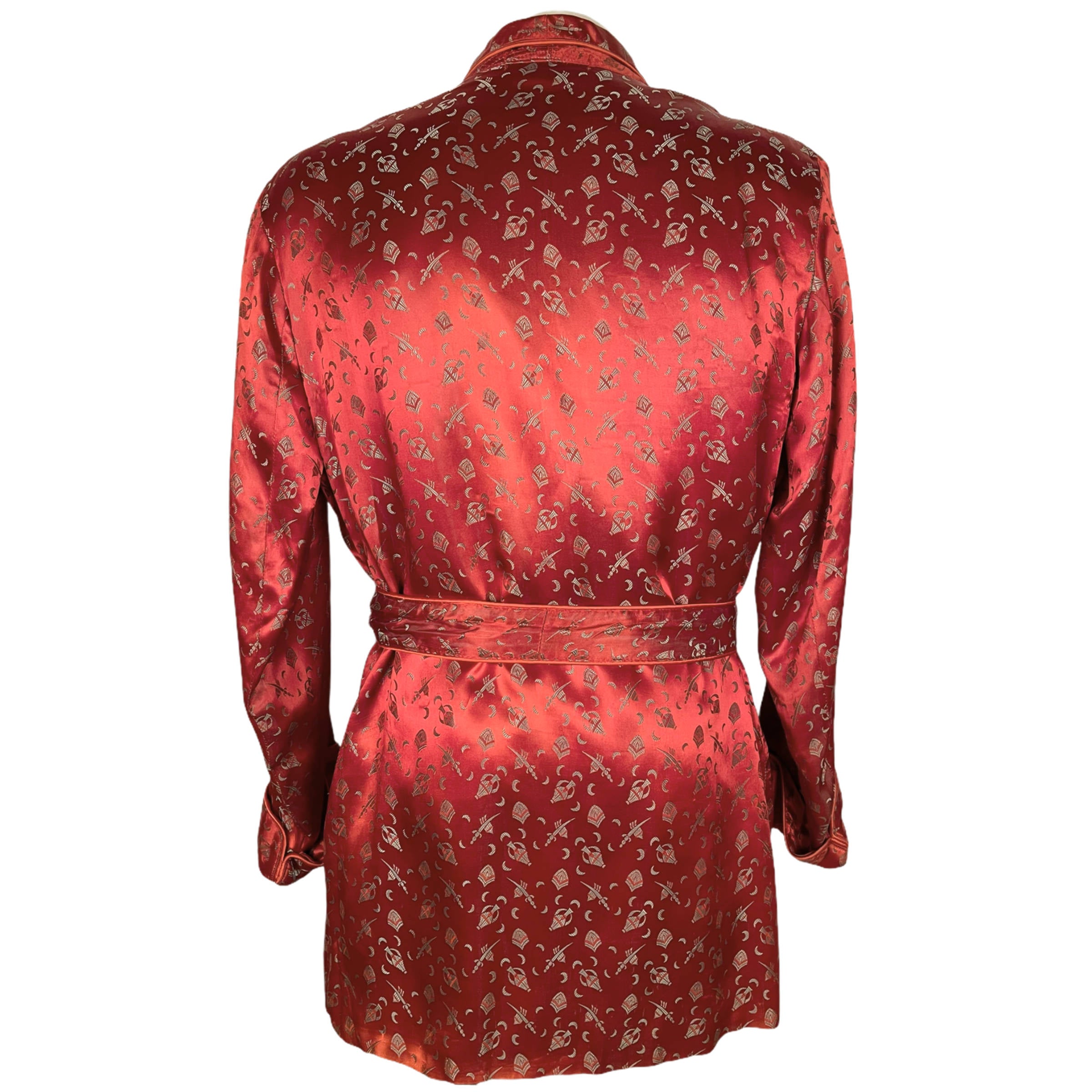 Vintage 1940s Smoking Jacket Bonnington Short Robe Size L