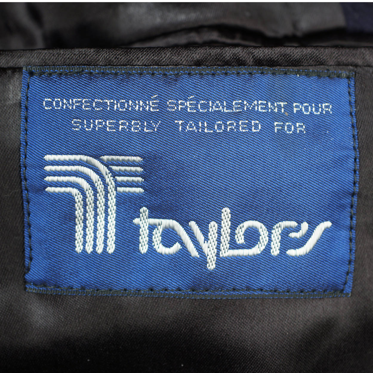 Vintage Mens Overcoat 70s Crombie Blue Long Wool Coat Size M