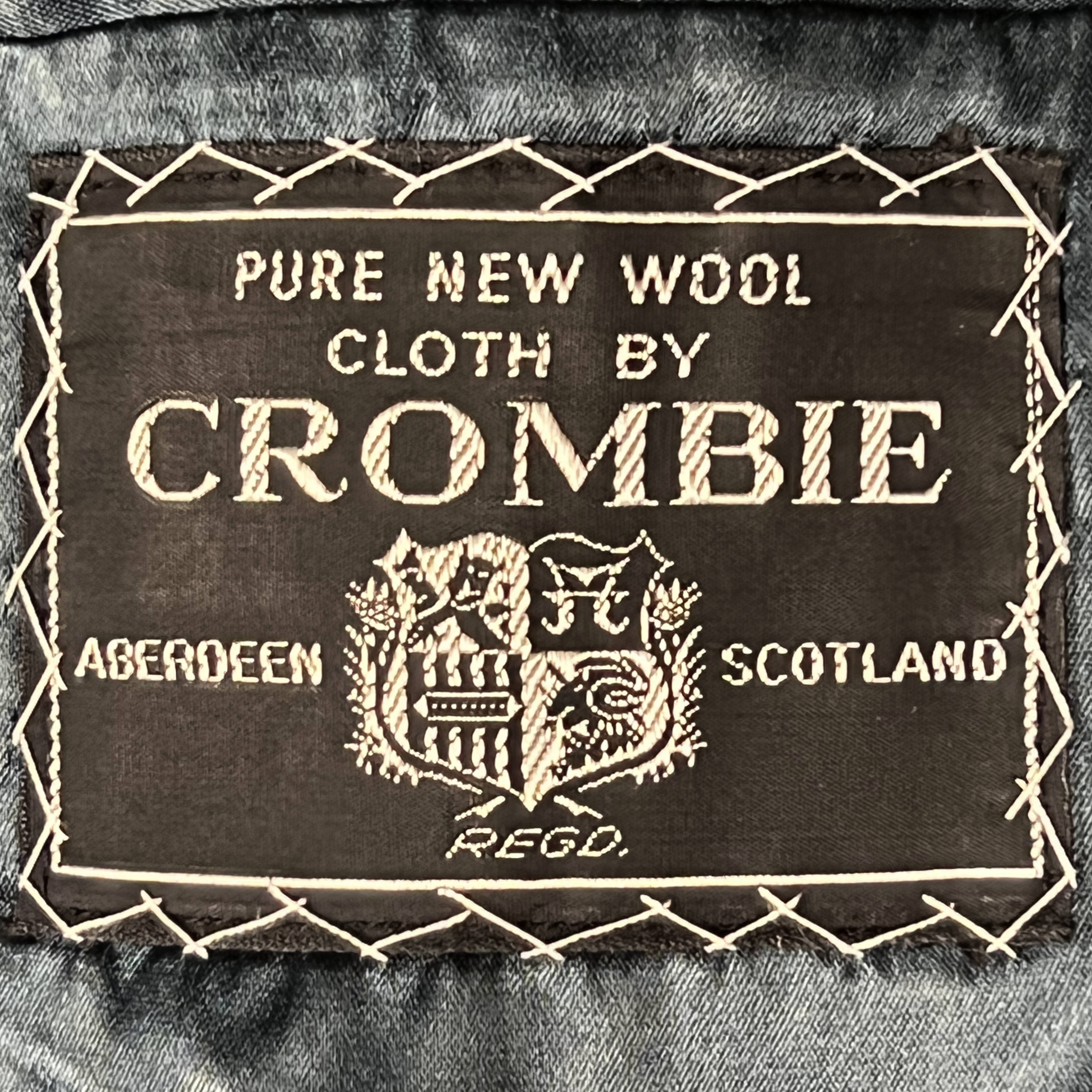 1970s Vintage Crombie Overcoat Navy Blue Wool Coat Date 1975