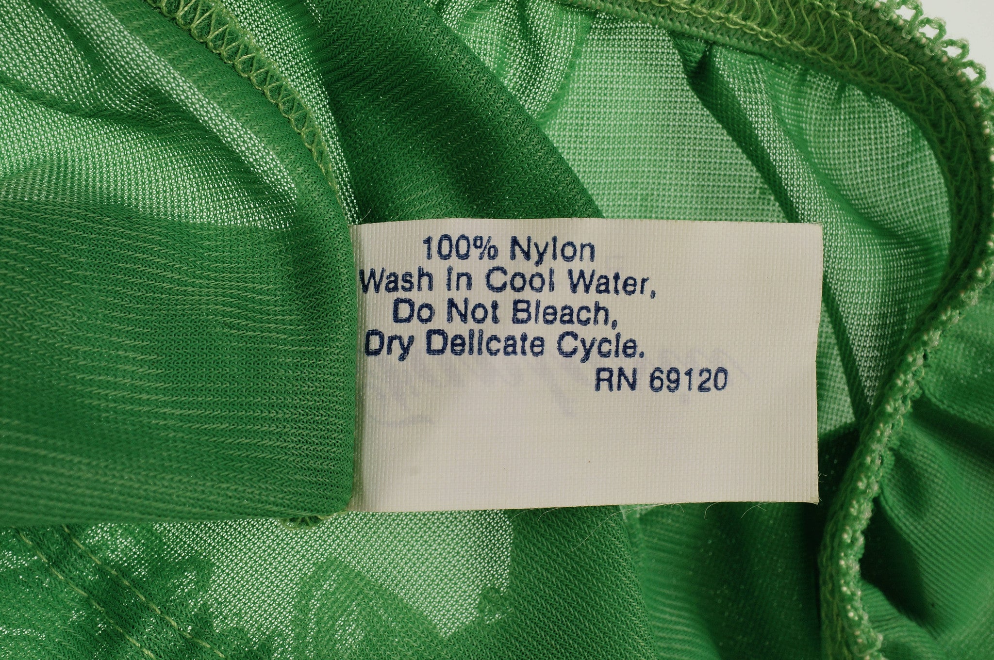 Vintage Sheer Nylon Panty Green Lace Frill Ruffles Unused w Tag