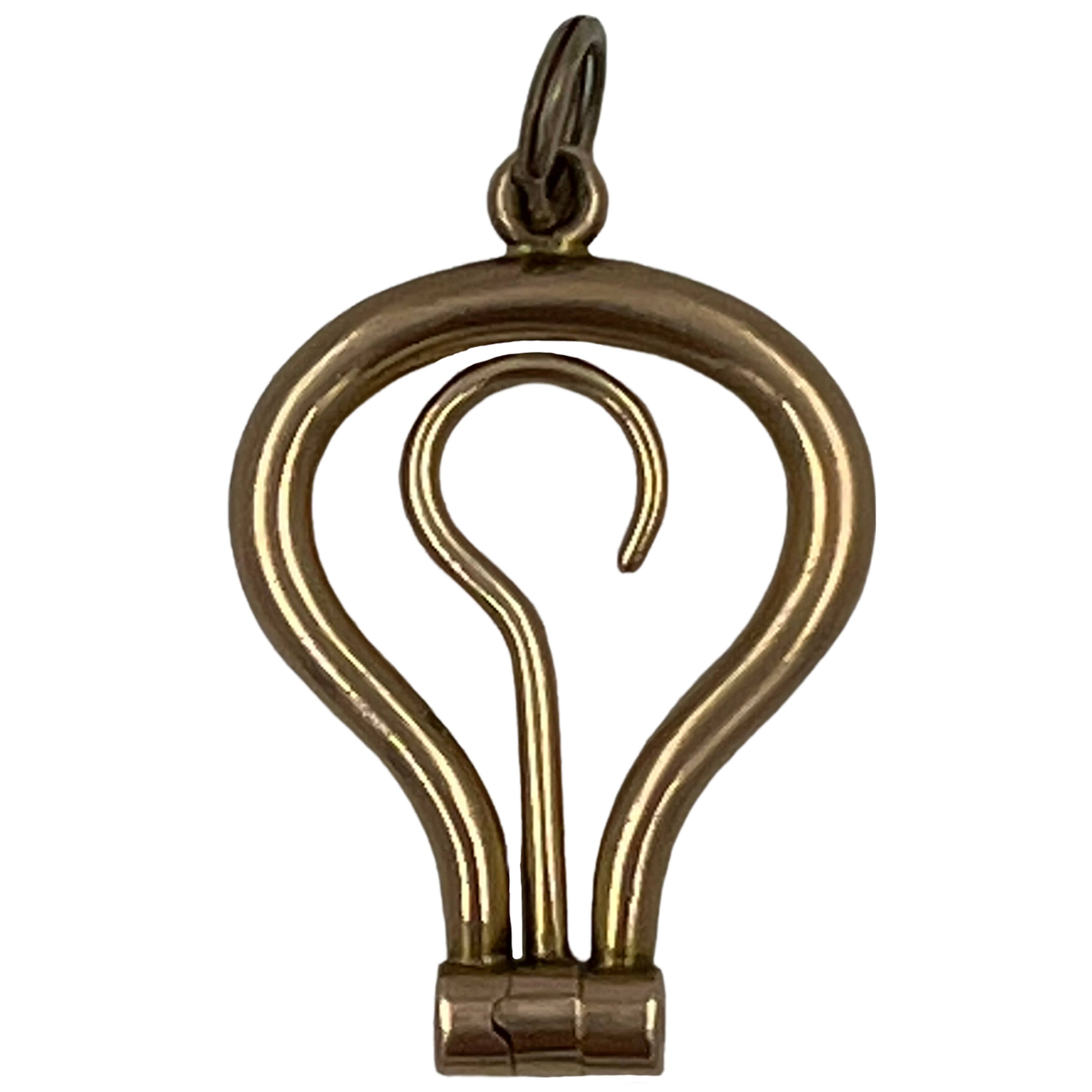 Antique Victorian Folding Button Hook 14k Gold Chatelaine