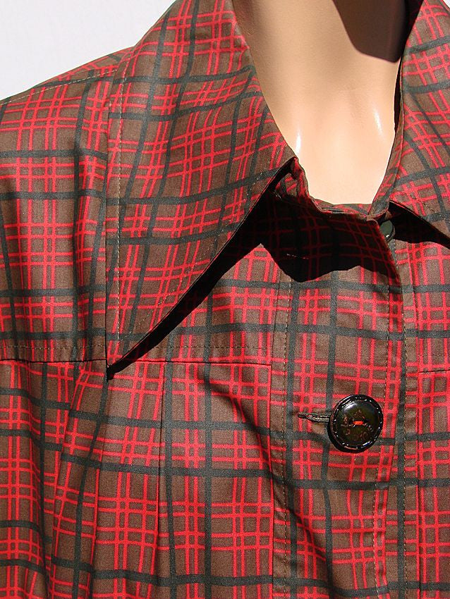 Vintage 1970s Gucci Plaid Raincoat - M - L