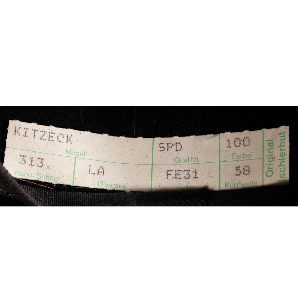 Vintage German Fur Felt Fedora Ischler Hat Hand Made by Bittner Size Medium