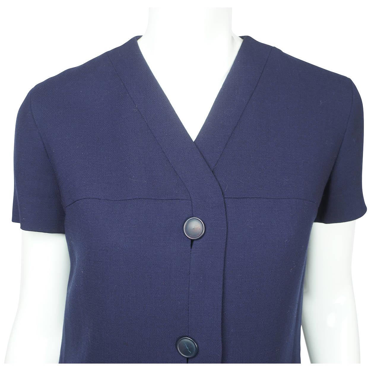 Vintage 1960s Jean Patou Wool Dress - Made in France - M