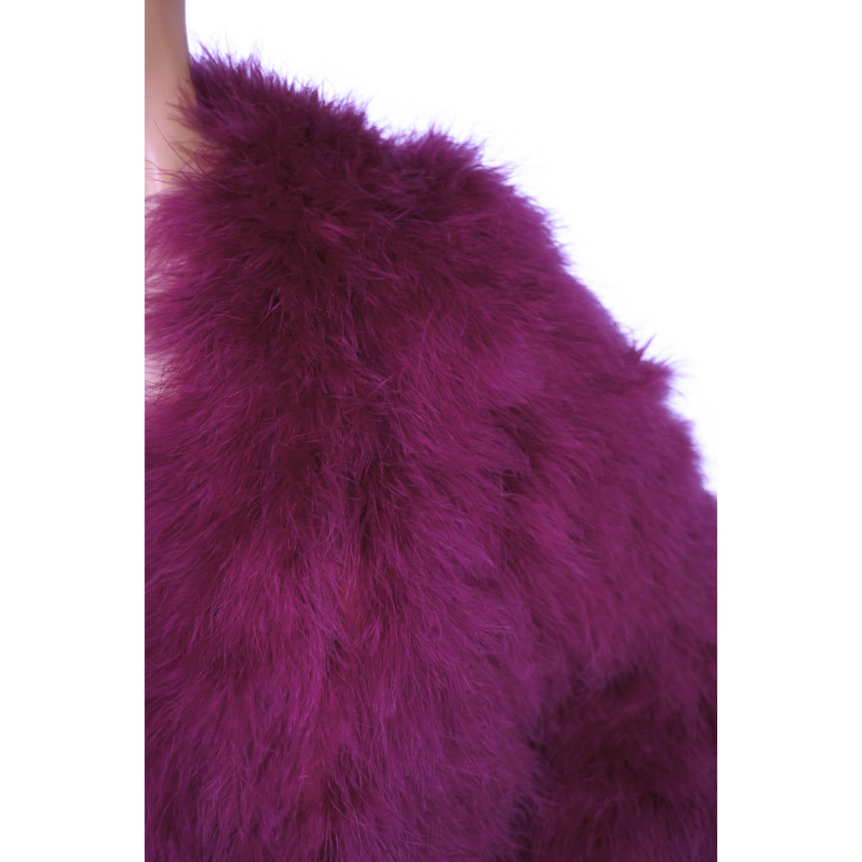 Vintage Lillie Rubin Marabou Feather Disco Jacket Violet Pink Size 12 Large