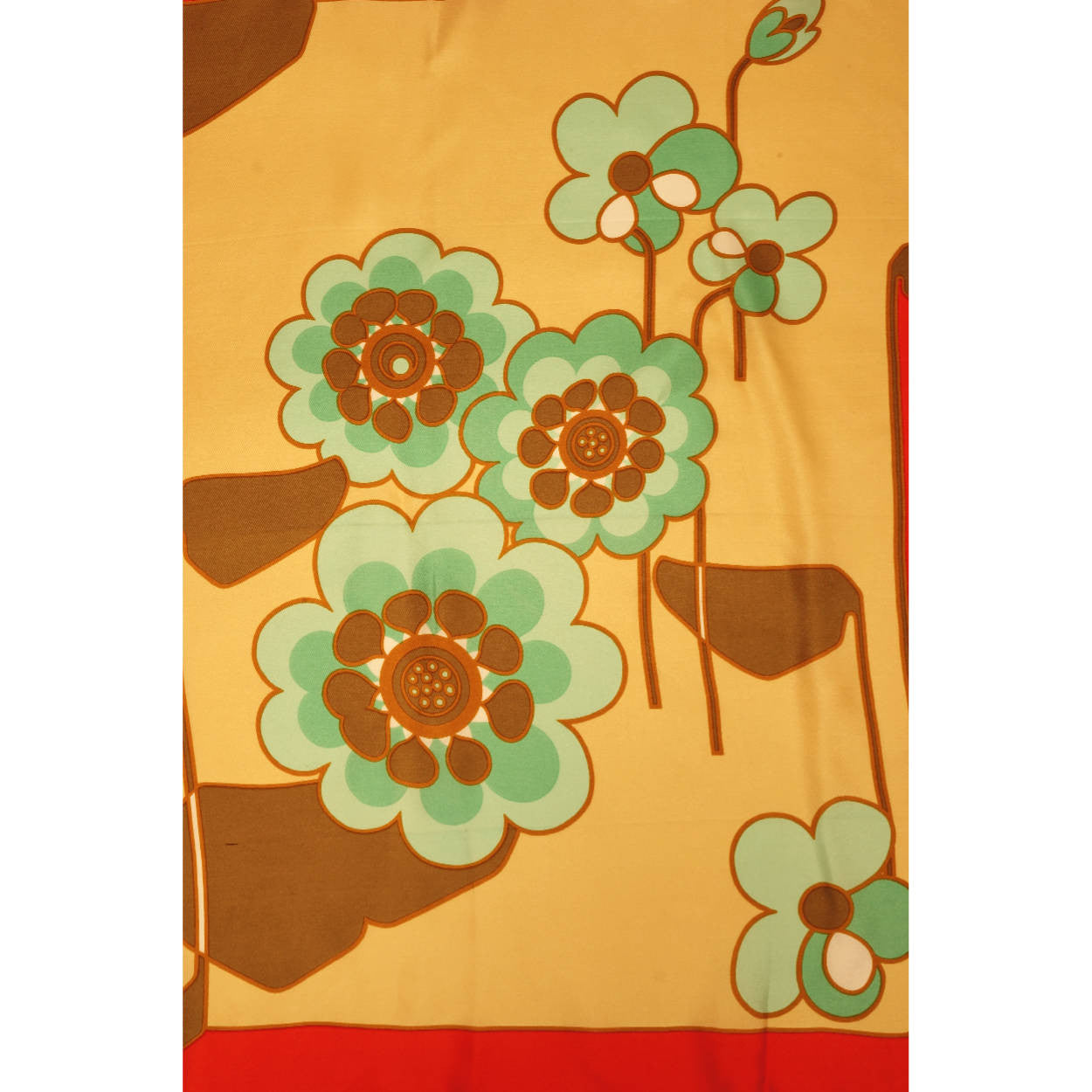 Vintage Mod 1960s Maggy Rouff Paris Silk Twill Scarf Made in France