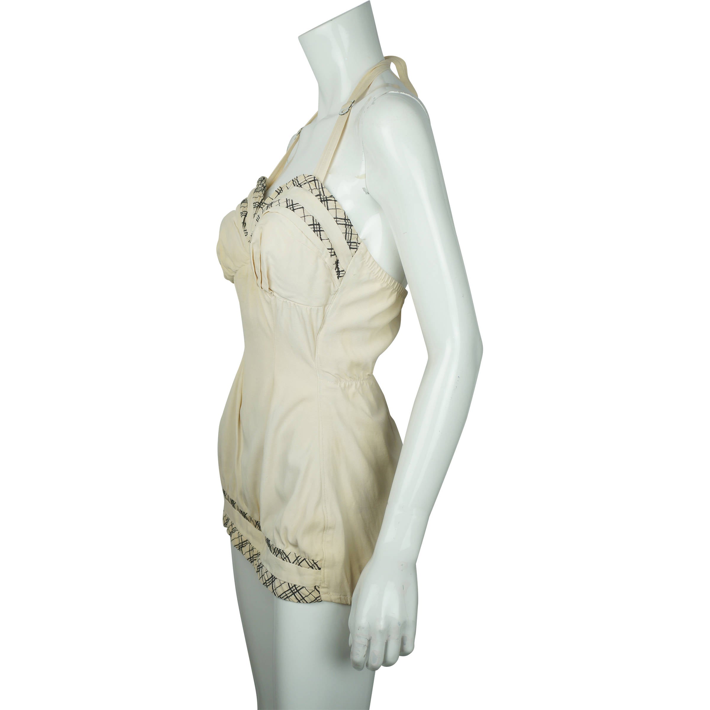 Vintage Pinup Girl Bathing Suit 1940s 50s Swimsuit Size S