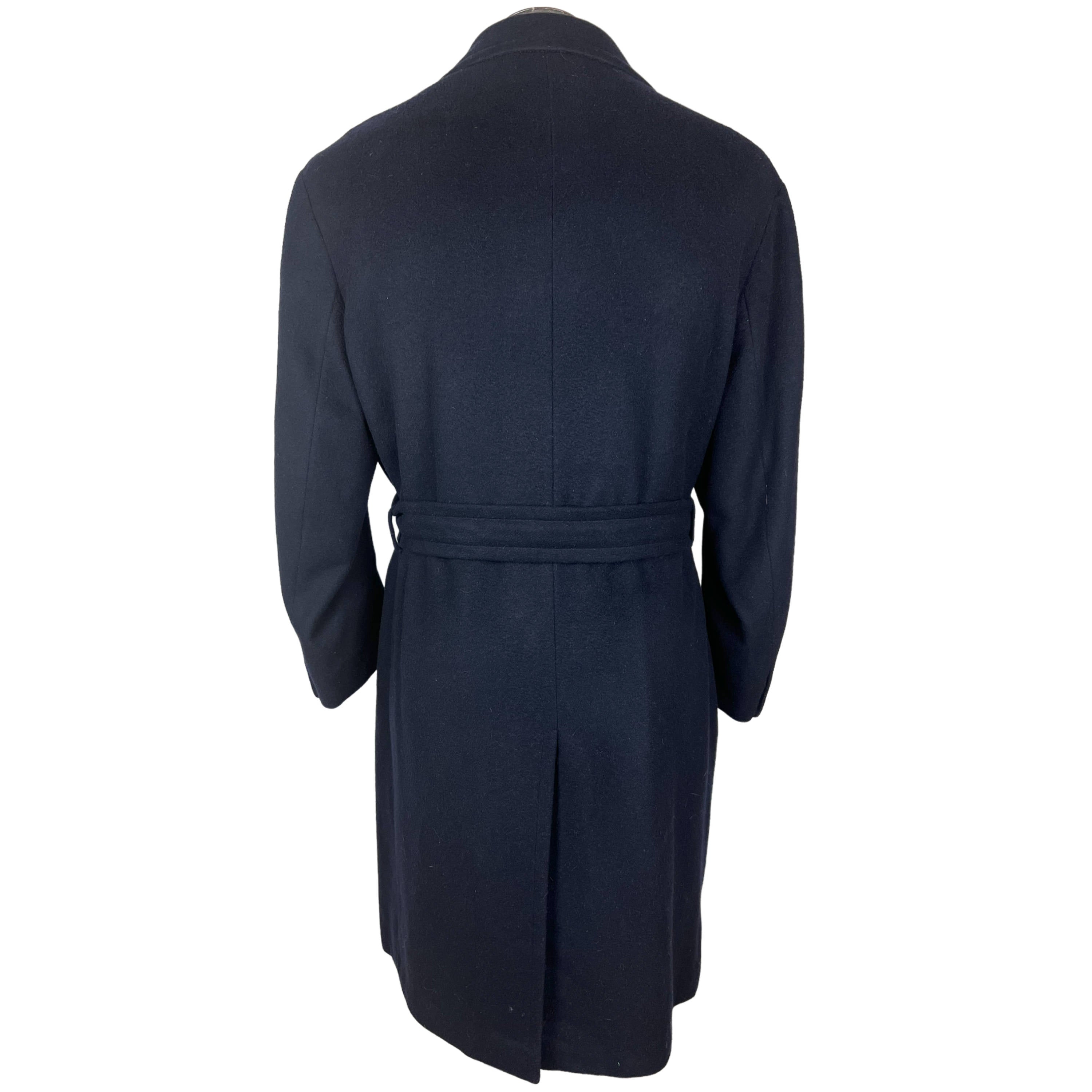 Vintage 1960s Cashmere Overcoat Hand Tailored Coat 1965 Sz L