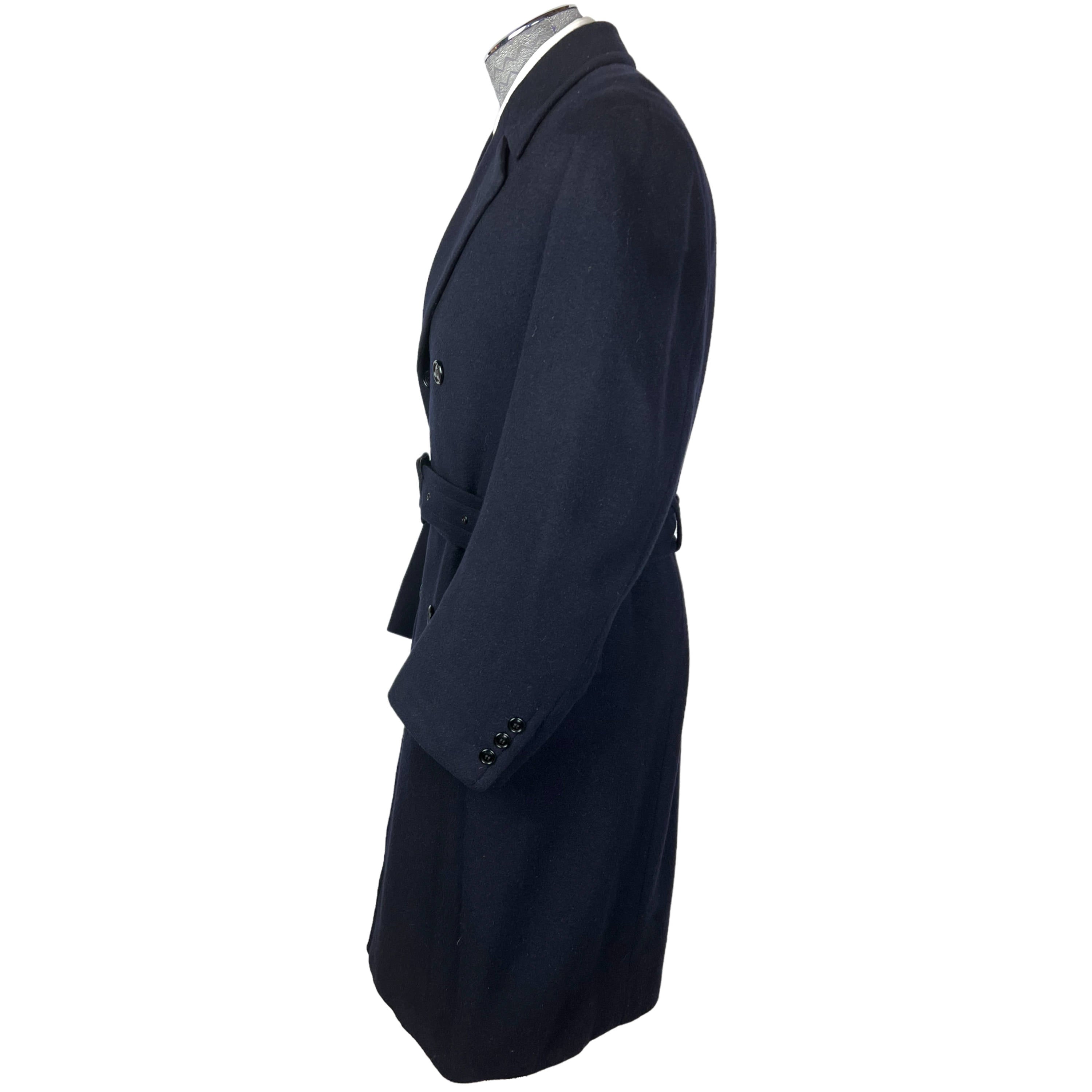Vintage 1960s Cashmere Overcoat Hand Tailored Coat 1965 Sz L