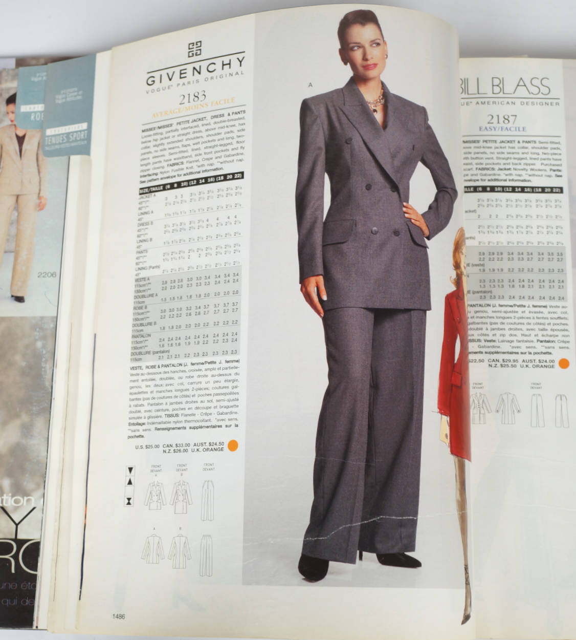 Vogue Pattern Book Store Counter Catalog December 1998 Designers ...