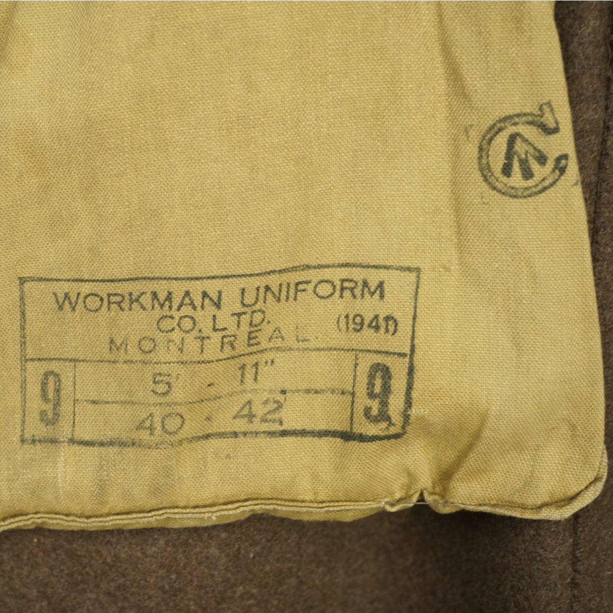 WW2 Overcoat Canadian Army Greatcoat Royal Montreal Regiment